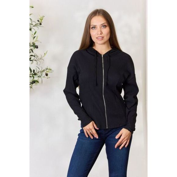 Culture Code | Jackets & Coats | Culture Code Full Size Ribbed Zip Up ...